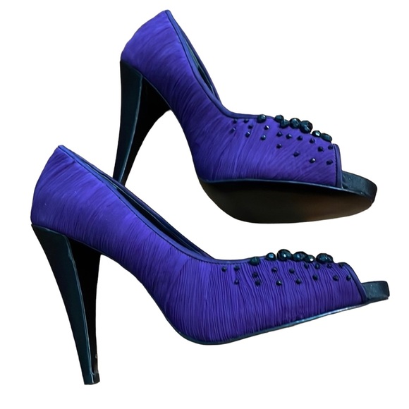 Nina | Shoes | Nina Purple Opentoe Stilleto Heels | Poshmark